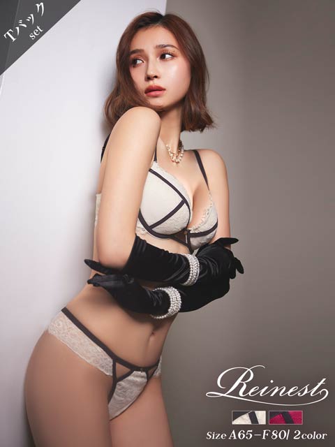 4/26新作!【Reinest】ビューティフローラルベールブラジャー&サイド紐バック透けTバックショーツ│下着・ランジェリー・ブラジャー通販のDRW (ドロー) (rn48087)